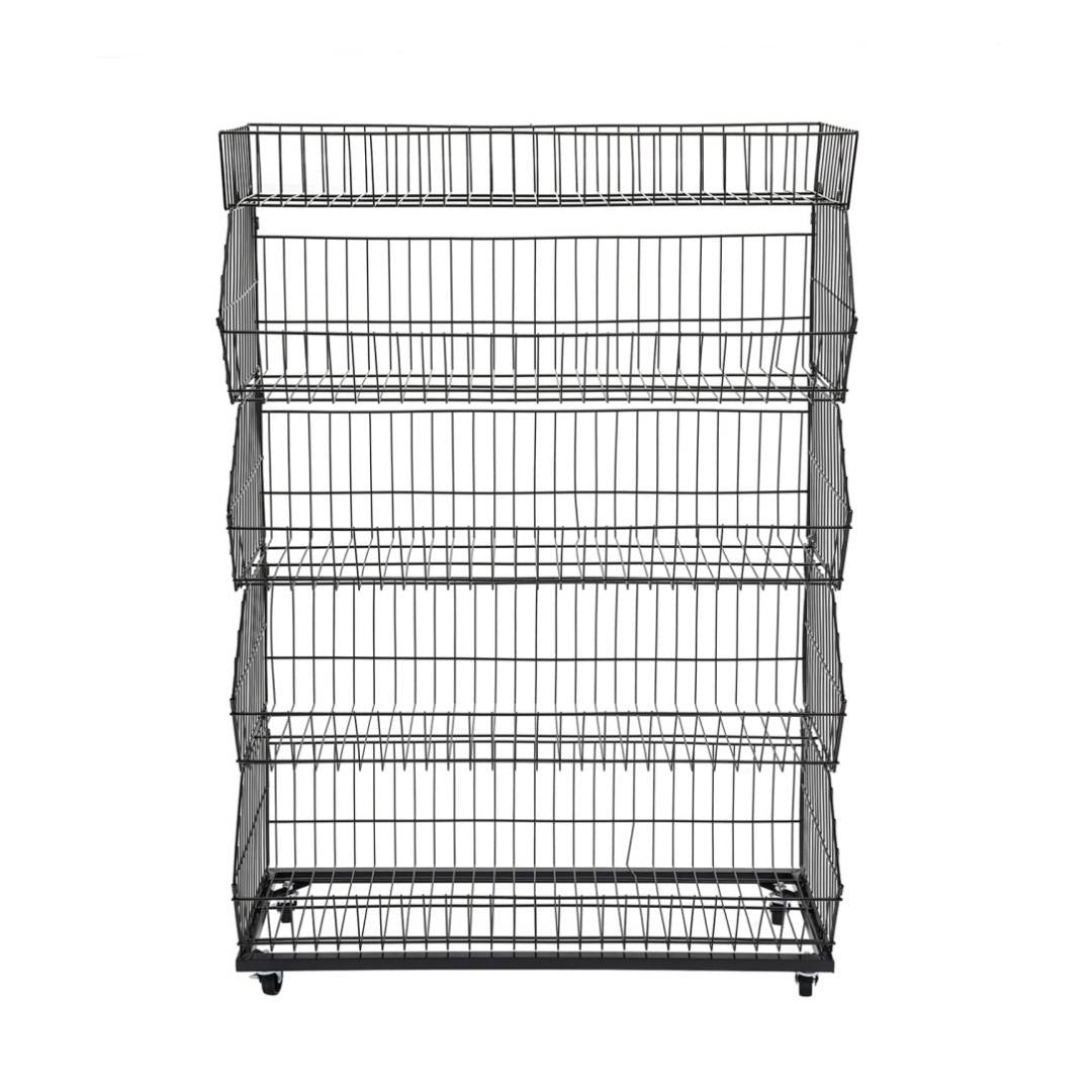 5 Tiers Wire Stacking Display Rack for Retail - DynamicSelf